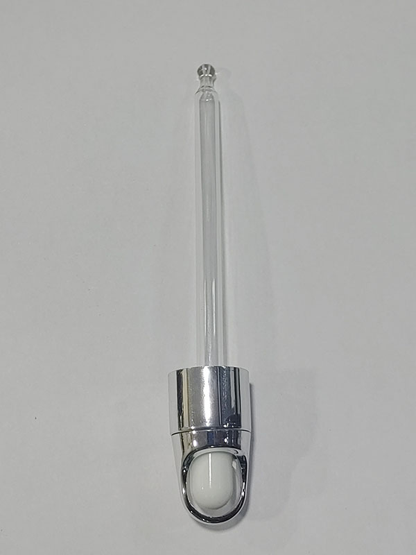 18 MM Shinny Silver Basket Dropper Set with White Rubber Teat and Glass ...