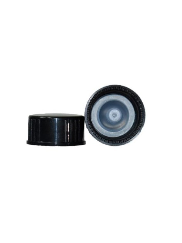 20 MM Black Bakelite Cap for Boston Series Glass Bottles