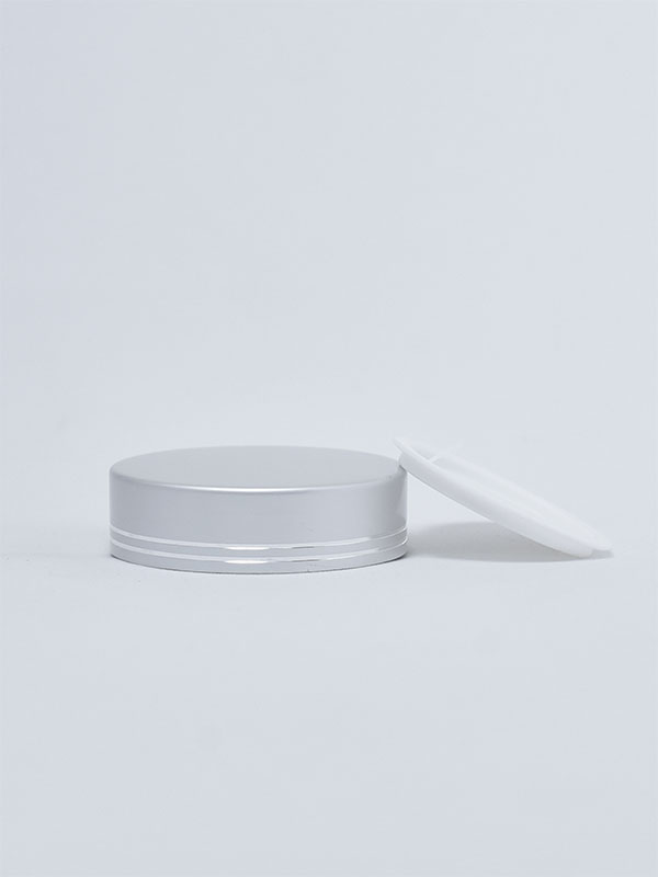 Matt Silver ABS Caps with WAD and Lid for 30 Gm Glass Jars